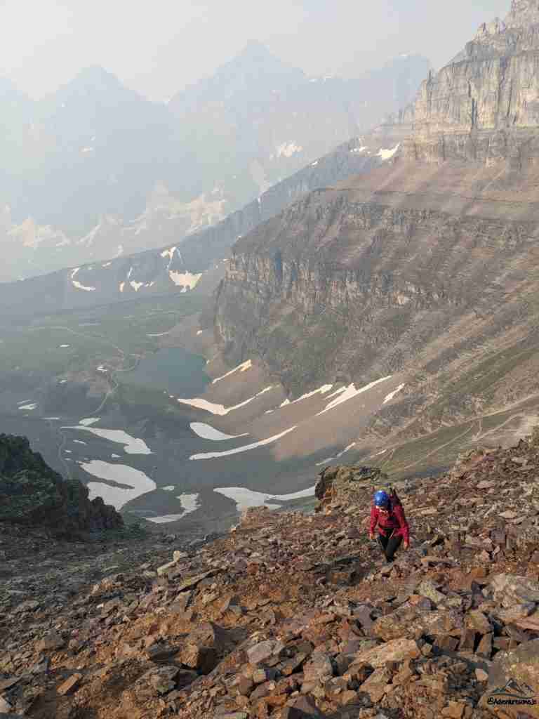Scramble Up To Mount Temple's Snowy Summit