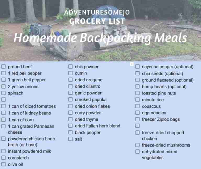 Easy Dehydrated Backpacking Meal Recipes