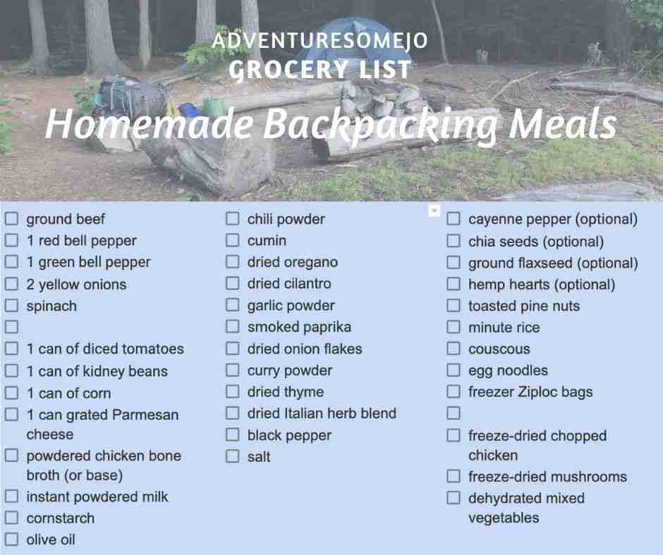 Easy Dehydrated Backpacking Meal Recipes | Adventuresome Jo